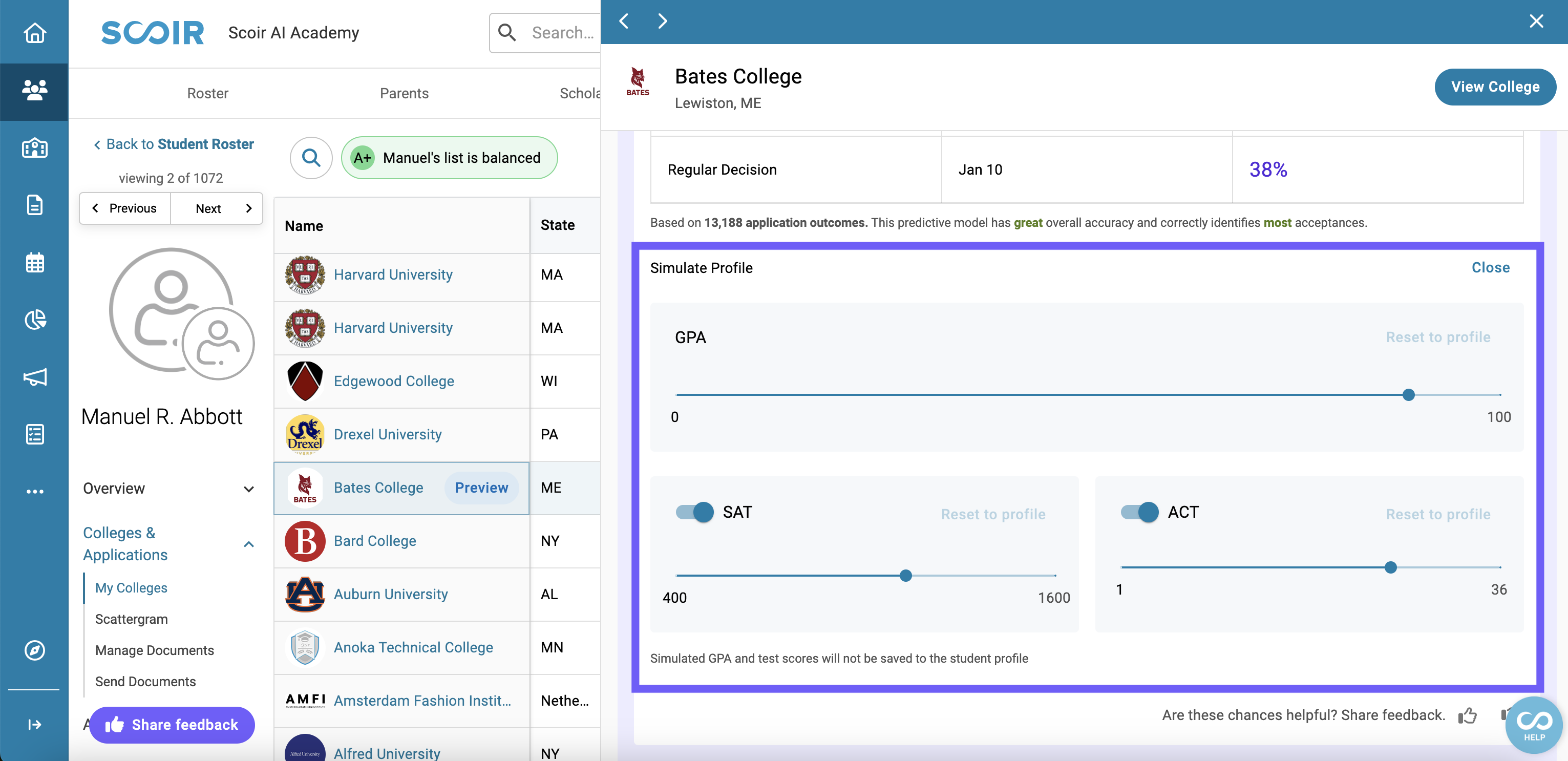 Introducing Admission Intelligence (Scoir AI) for Counselors | Scoir